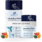 Ecosys 3-in-1 Dissolvable Magic Laundry Pods for 20 washes:Bioenzymes ...