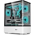 iONZ PC Gaming Case - M/ATX Mini Tower with 3 ARGB PWM Fans - KZ19 Spin ...
