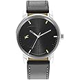 Fastrack Stunners Quartz Analog Black Dial Grey Leather Strap Watch for ...