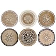 Round Woven Placemats 38cm, Boho Placemats with Tassels, Wipeable Linen ...