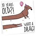 NotNiceThings Funny Dog 30th Birthday Card, What a Drag, Sausage Dog ...