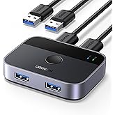 UGREEN USB 3.0 Switch 4 Port USB Switch Selector 5Gbps High-Speed Peripheral Sharing Switcher ...
