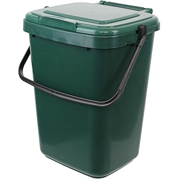 Large Compost Caddy - Green - for Food Waste Recycling (23 Litre) - 23L ...