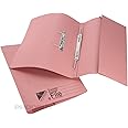 [25 Pack] Pink Foolscap Pocket Transfer Spring Files 285gsm 32mm ...