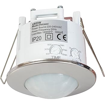 MK Simple Fit Sensor K5015 360 Flush Ceiling Mounted PIR Sensor: Amazon ...