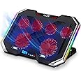 Tukzer RGB Laptop Cooling Pad, Portable Slim Quiet USB Powered Gaming ...