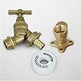 Outside Garden Hose Union Brass Bibtap Tap with 15mm Wingback Elbow ...