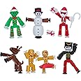 Zing StikBot Christmas Crew Pack - Santa, Snowman, Elf, Gingerbread Man ...