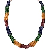 RATNAVALI JEWELS Five Layer Multi-Colour Blue Aqua Cream White Crystal ...