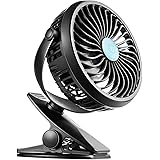 USB Portable Clip On Stroller Fan, 3 Speeds Settings, Flexible Bendable ...