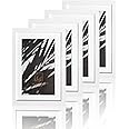 VUVUZULA 12x8 White Picture Frames Photo Frame 8x12 Inch Frame Set of 4 ...