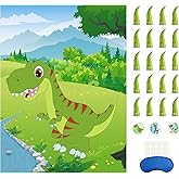 Funnlot Pin the Tail on the Dinosaur Pin the Tail Party Games Dinosaur ...