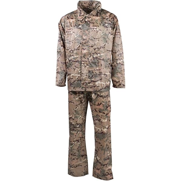 Hiking Rain Protection MIL-TEC Men's Flecktarn Camo Wet Weather Suit ...