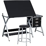 Yaheetech Adjustable Height Drawing Table, Drafting Table, Artist ...