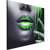 Amazon.de: Revolio 120x80 cm Leinwandbild Wandbilder Wohnzimmer Modern Kunstdruck Design ...