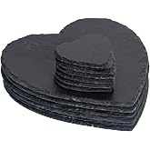 Argon Tableware 12 Piece Round Slate Placemats & Coasters Set - Black ...