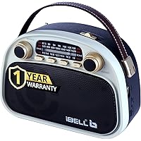 iBELL FM730BT Portable FM Radio with Bluetooth Speaker,Head Phone Jack ...