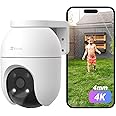 EZVIZ 4K No Monthly Fee Security Camera Outdoor, Support 512 GB SD Card ...