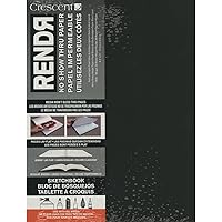 Crescent Cardboard Co RENDR No Show Thru Drawing Pad 9 x 12-inch, 24 ...