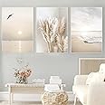 Amazon.de: SWECOMZE 3er Poster Set Wohnzimmer - Bilder Deko Schlafzimmer - Sonnenuntergang ...