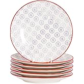 Nicola Spring Patterned Side/Dessert Plates - 180mm (7 Inches) - 6 ...