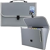 Solimo Expanding File Folder with 13 Pockets, Handle, and Buckle ...