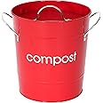 Premier Housewares 510017 Compost Bin Red Compost Bin Kitchen Steel ...