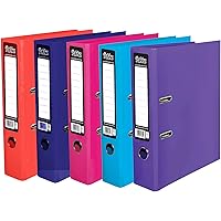 5 x Pukka A4 Glossy 2-Ring Lever Arch File School Work Office 75mm ...
