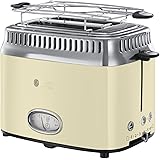 Amazon.de: Russell Hobbs Toaster [für 2 Scheiben] Retro Edelstahl Rot ...