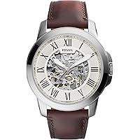 Buy Fossil Men Leather Grant Analog Off-White Dial Watch-Me3099, Band ...