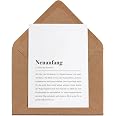 Neuanfang Definition: Grußkarte mit Umschlag : Amazon.de: Handmade Produkte