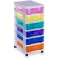 Really Useful Plastic Drawer Storage Unit 6X7 Litre Clear/Rainbow ...