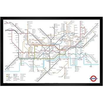 HUGE LAMINATED London Underground Tube Map Poster: Amazon.co.uk ...