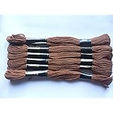 Trebla Pack of 6 Embroidery Thread/Skeins - 8m - Post Box Red - Col ...