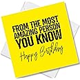 Punkcards - Funny Birthday Cards - From The Most Amazing Person You Know - Husband Birthday Card ...