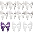 zrfgbxim 10 Pcs Butterfly Masks, DIY White Paper Masks, Animal Masks ...