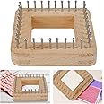 NIHUIFDPY 10x10cm Square Knitting Tool Beech Wood Knitting Board DIY ...