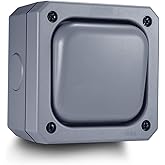 Aodoka Weatherproof Switch, IP66 Outdoor Double Switch (10A 2-Gang ...