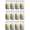 Chef-hub 12 X 100Ml Classic School Glass Mini Milk Bottles Weddings ...