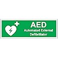 AED Automated External Defibrillator safety sign - Self adhesive ...
