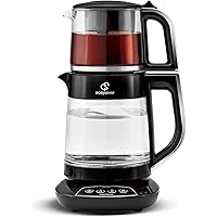 Karaca Çaysever Glass Teapot - Turkish Electric Tea Maker 1700 W, Multi ...