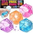 4 x Anti-Stress Ball for Children and Adults, Diamonds Squeeze Squishy ...