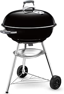 Weber Compact Kettle Charcoal Grill, Ø 57 cm, Black (1321004) : Amazon ...