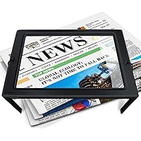 OBOVO Améliorer la Loupe de Lecture 5X avec 50 Lumineuse LED et Support Pliant Mains Libres ...