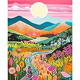 YALKIN Malen Nach Zahlen Erwachsene, Paint by Numbers Malen Nach Zahlen, DIY Landschaft mit ...