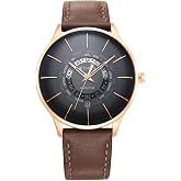 Titan World Time Quartz Analog with Date Green Dial Brown Leather Strap ...