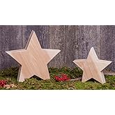 Woods 3er Set Holzstern Esche - Dekoration aus Holz handgefertigt in Bayern I Holzsterne zum ...