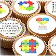Autism Awareness 24 edible PRE CUT style kids childrens party ...