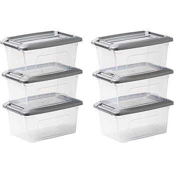 IRIS OHYAMA,6er-Set stackable storage boxes / boxes / stacking boxes ...