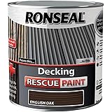 RONSEAL DRPEO25L 2.5 Litre Decking English Rescue Paint - Oak : Amazon ...